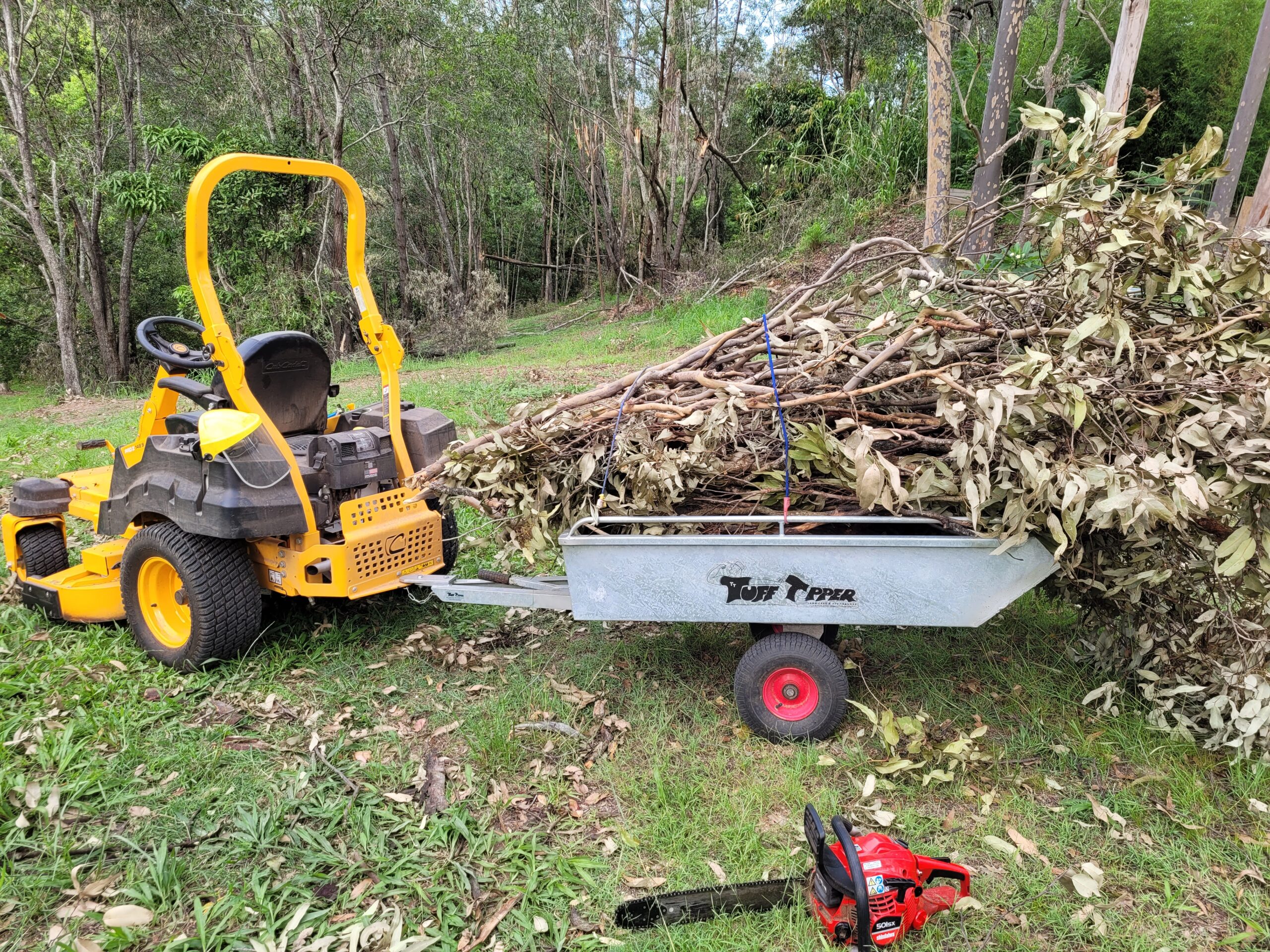 Tuff Tipper Trailers for Ride-on Lawnmovers for Your Home or Business